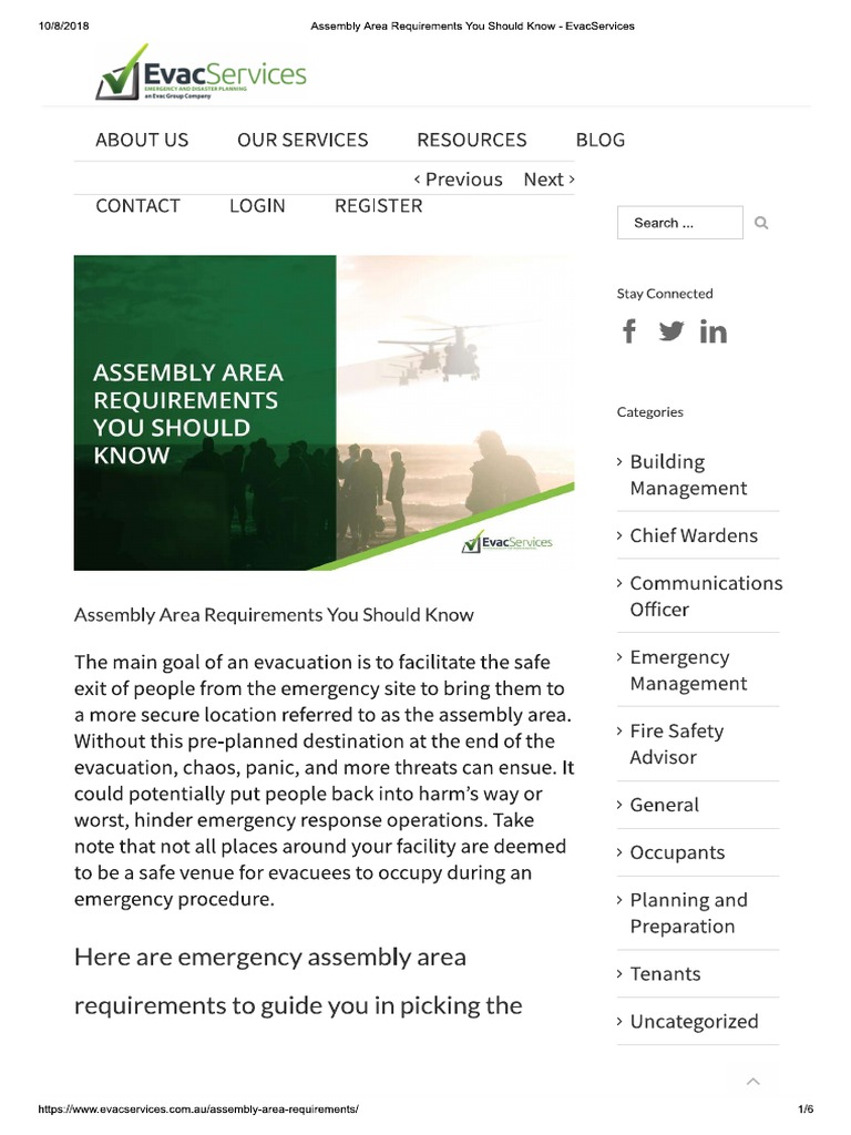 Assembly Area Requirements | PDF