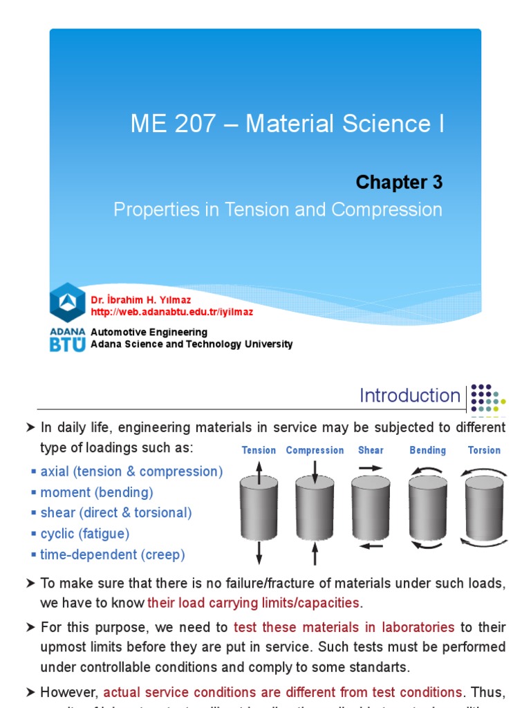 PPT - Chapter 3 Properties in Tension and Compression PDF | PDF ...
