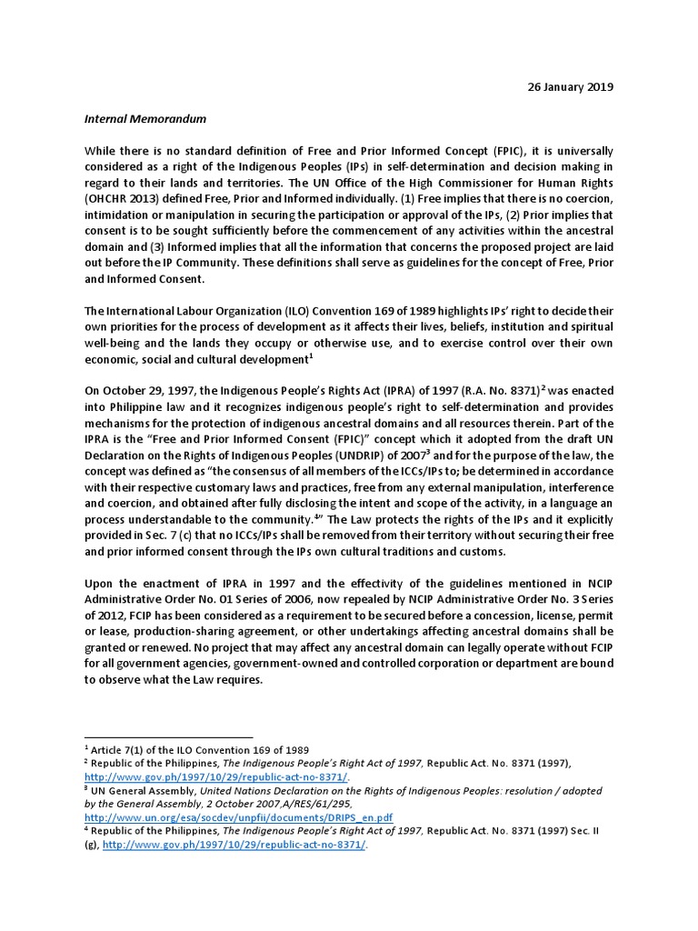 Free and Prior Informed Consent | PDF | Justice | Crime & Violence