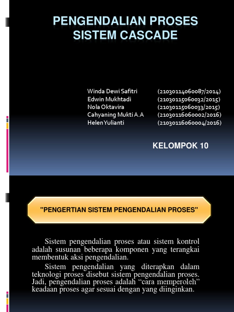 Makalah Pengendalian Proses Sistem Cascade | PDF | Teknologi & Rekayasa