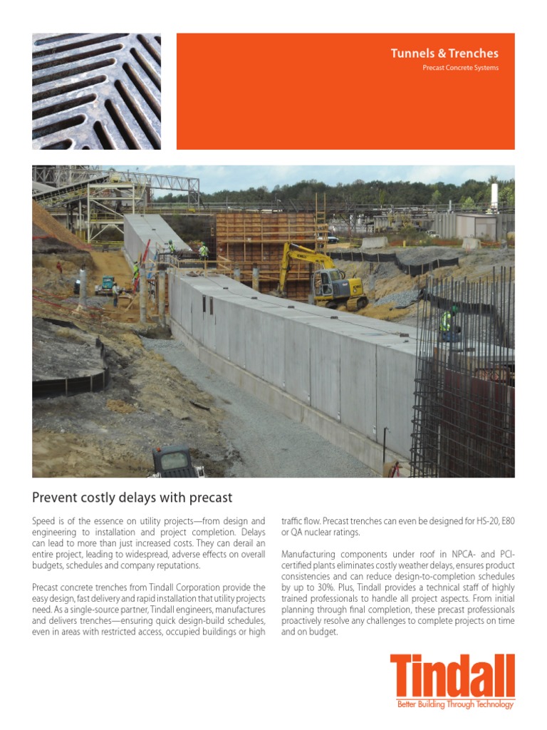 Tindall Tunnels Trenches Brochure PDF | PDF | Precast Concrete | Concrete