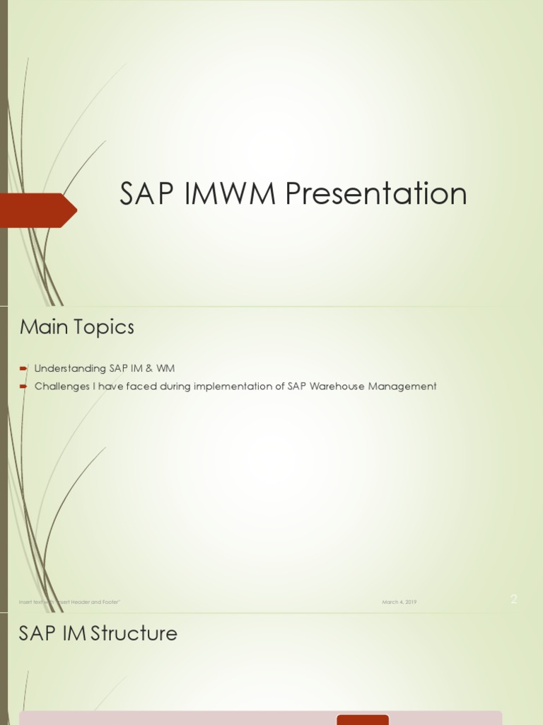 SAP IM vs WM: Key Insights and Challenges | PDF | Inventory | Warehouse