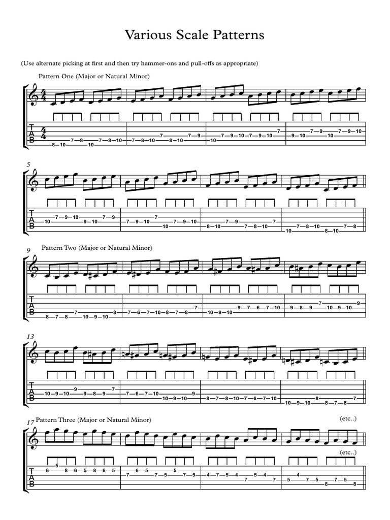Scale Patterns PDF | PDF | Musical Techniques | Musical Compositions