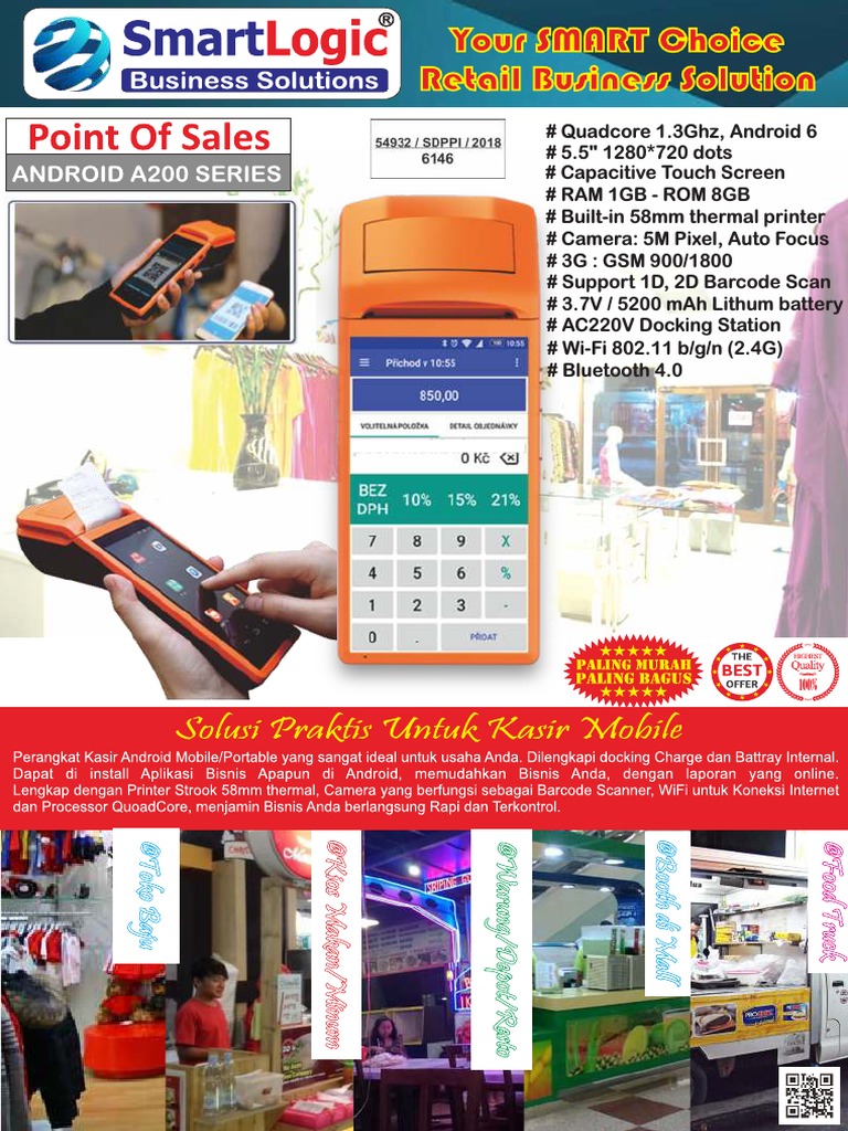 Smartlogic - Spec A200 Android POS | PDF | Videotelephony | Mobile ...