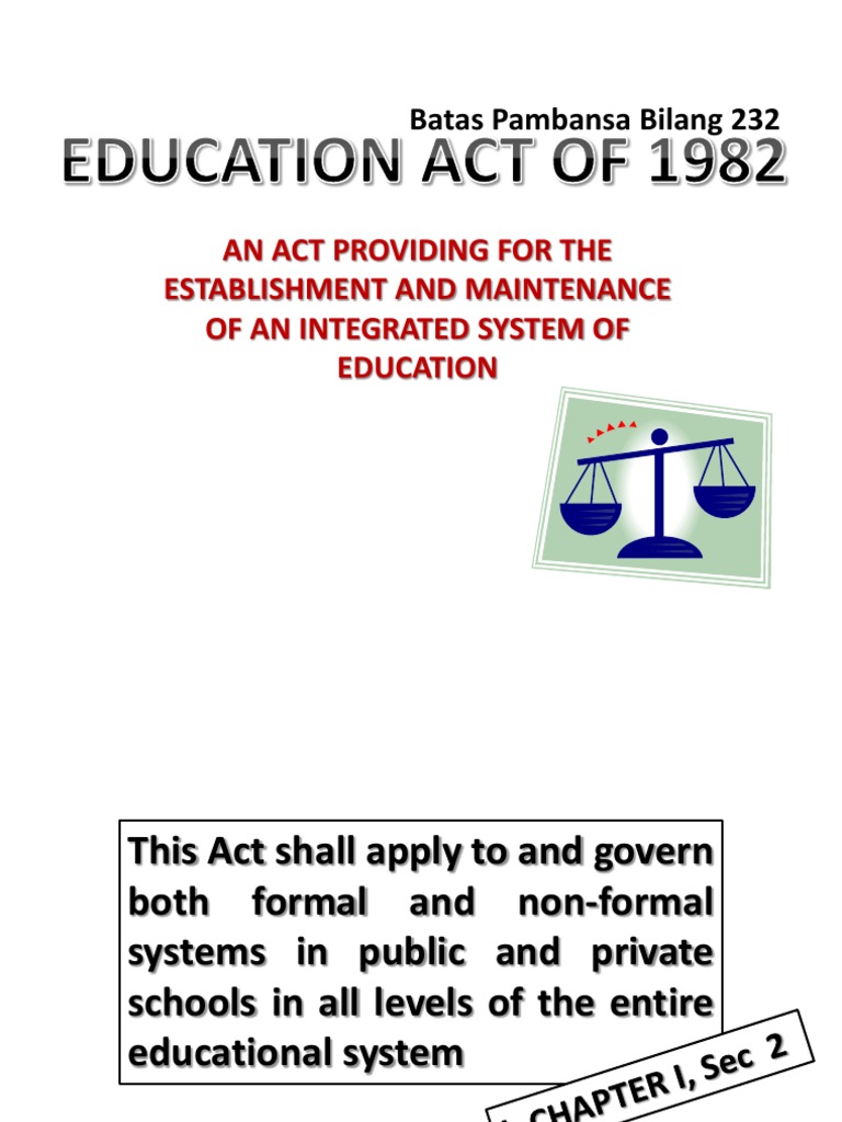 Education Act of 1982 | PDF | State School | Teachers