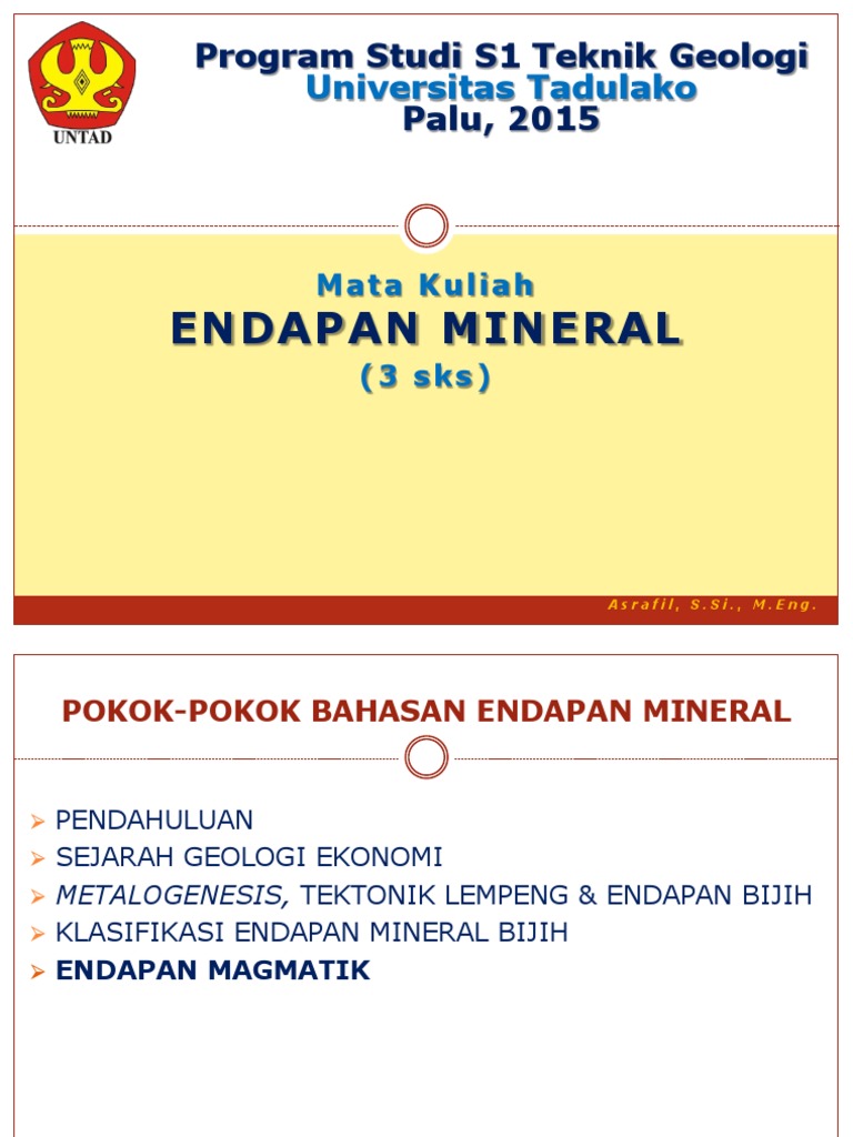 Proses dan Jenis Endapan Mineral | PDF