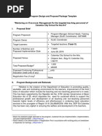 L&D Program Design and Proposal Package Template v1 | PDF | Teachers ...