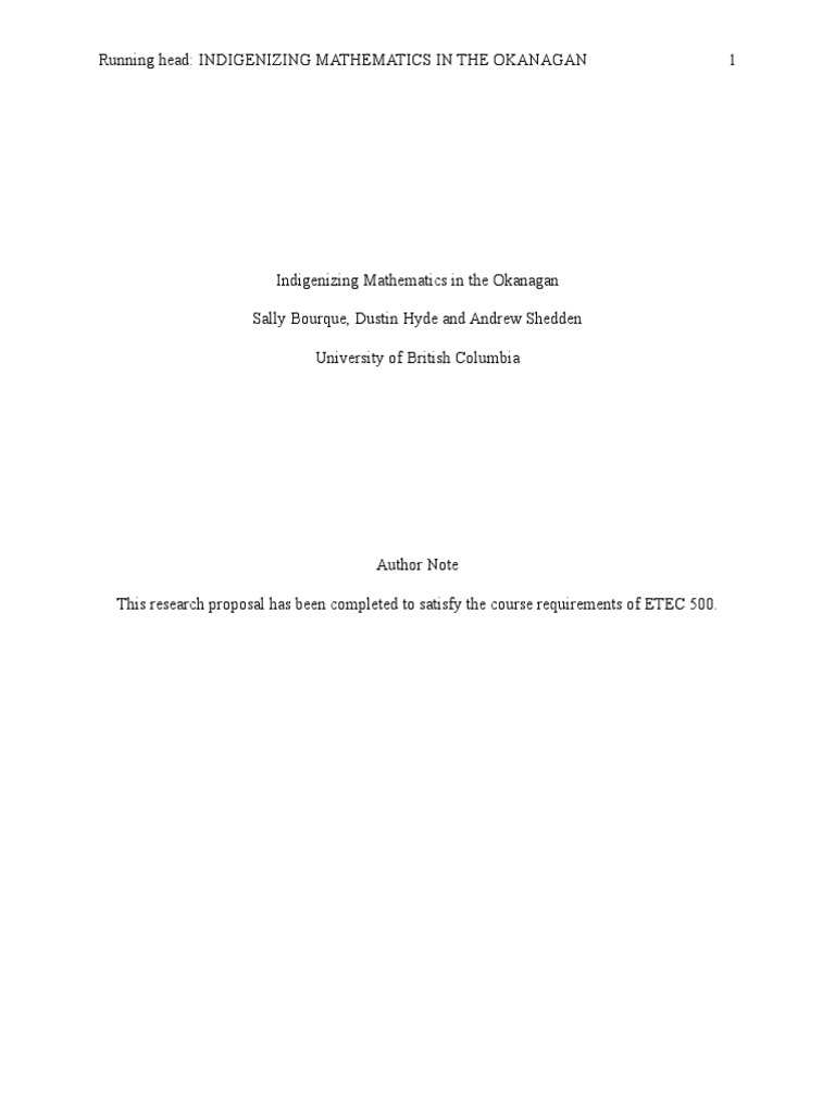 Indigenizing Mathematics in The Okanagan | PDF | Qualitative Research ... Indigenizing Mathematics in The Okanagan | PDF | Qualitative Research ...