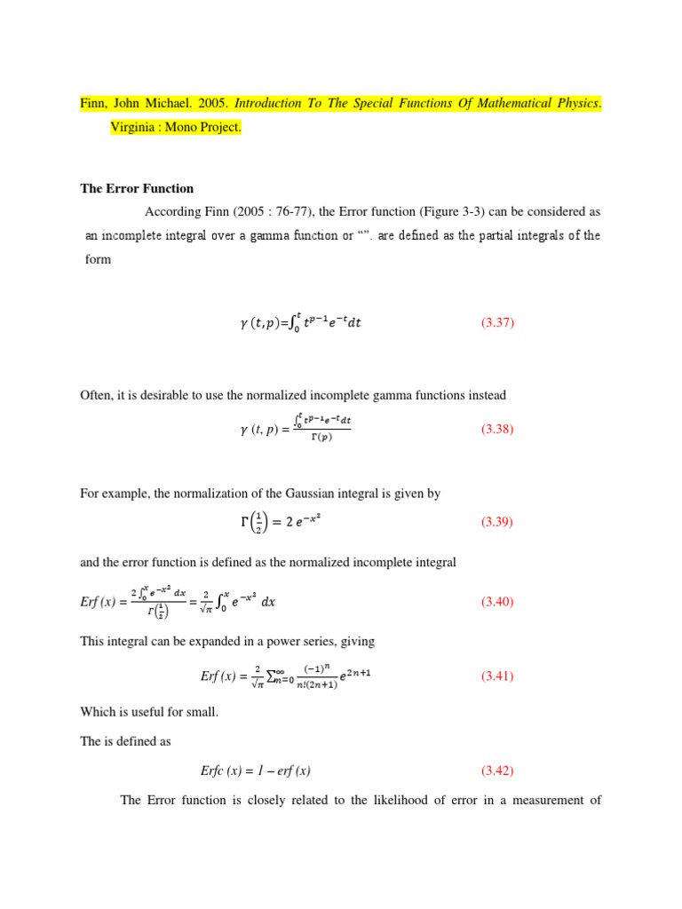 The Error Function Fix | PDF | Functions And Mappings | Mathematical ...