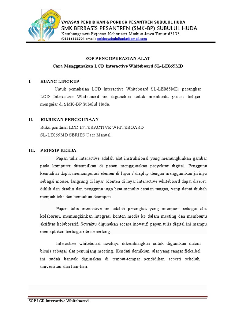 Sop Interactive Board | PDF