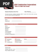 Employee Safety Violation Form | PDF