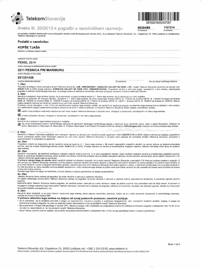 Prevzemni List PDF | PDF