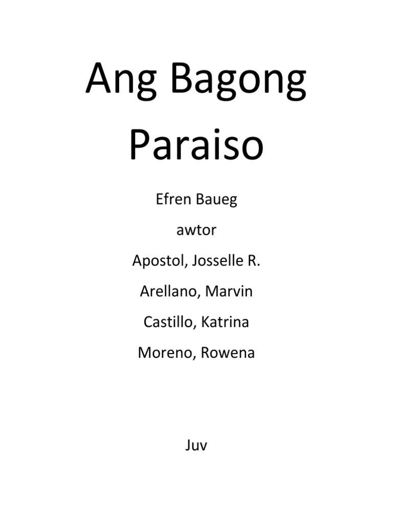 Ang Bagong Paraiso | PDF