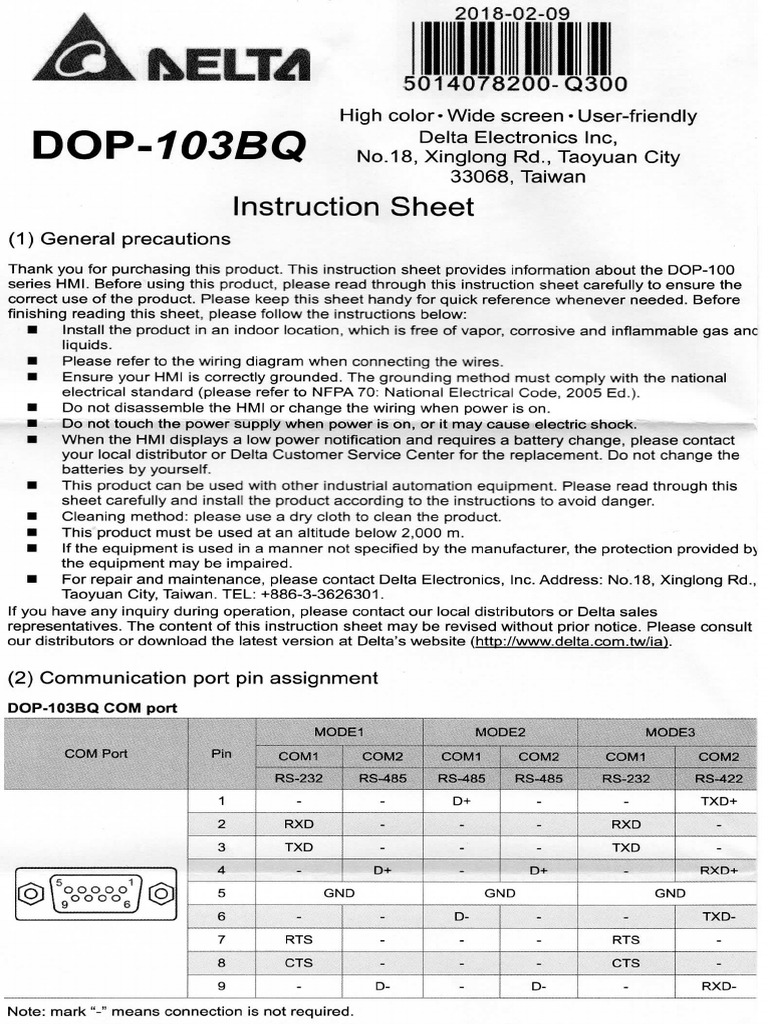 Dop 103BQ | PDF