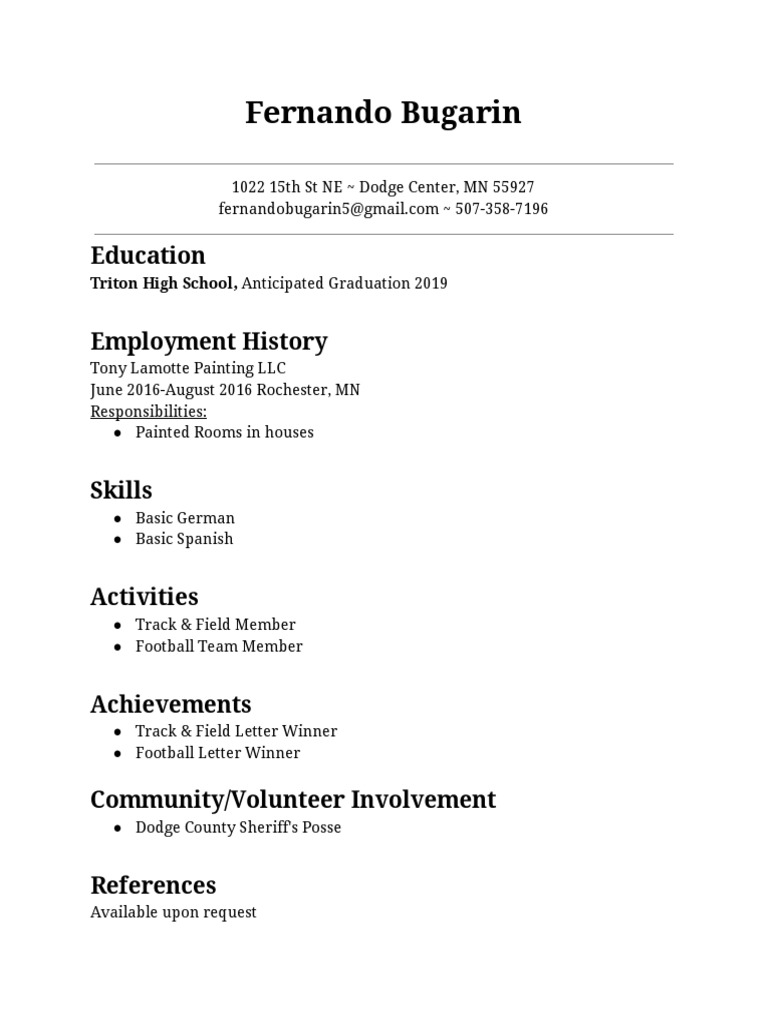 Fernando Bugarin: Education | PDF