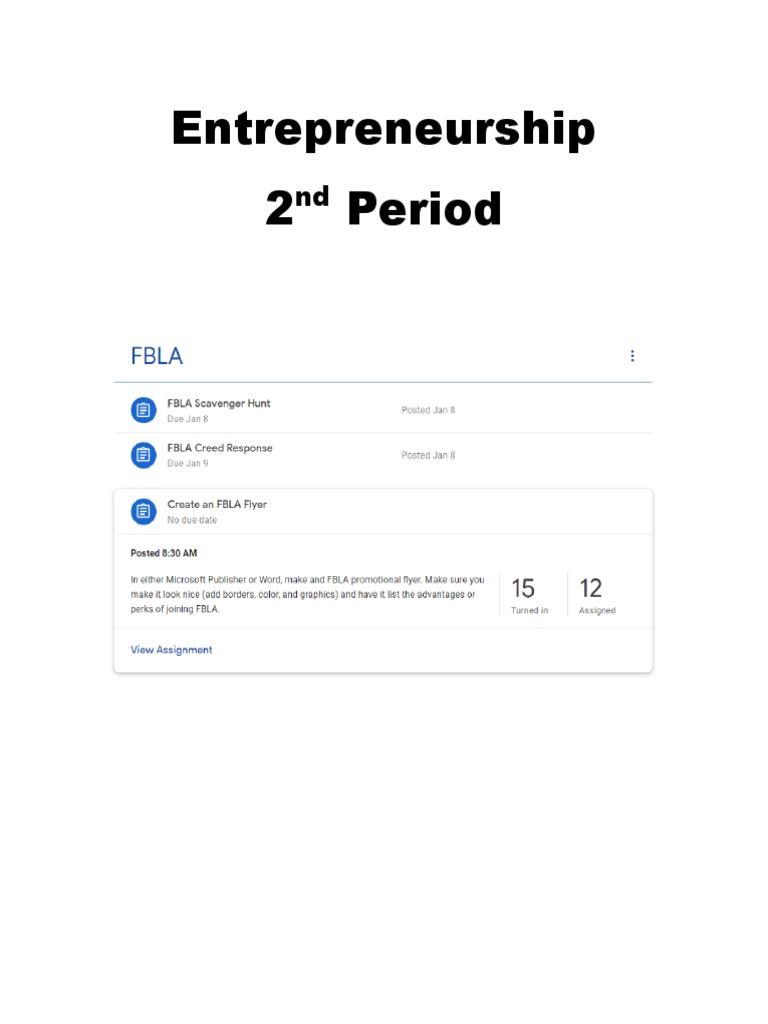 Ent Fbla Flyer | PDF