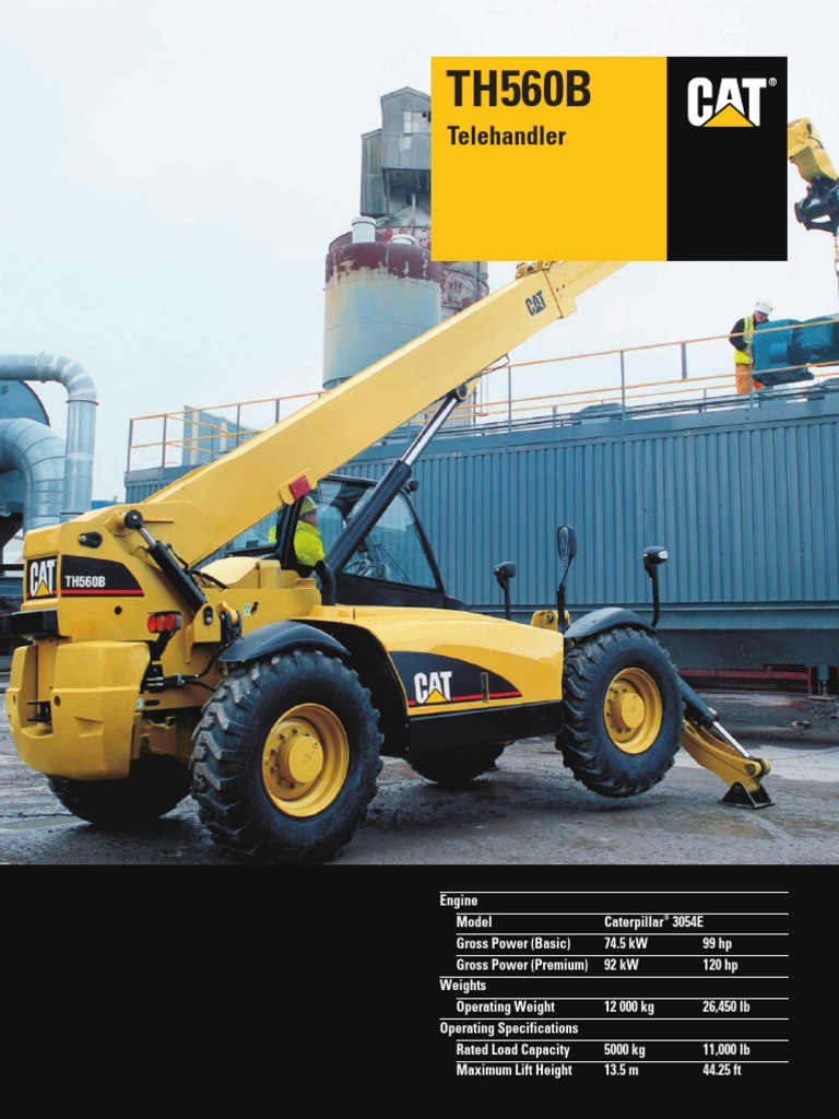 CAT TH560B Telehandler | PDF | Transmission (Mechanics) | Motor Vehicle