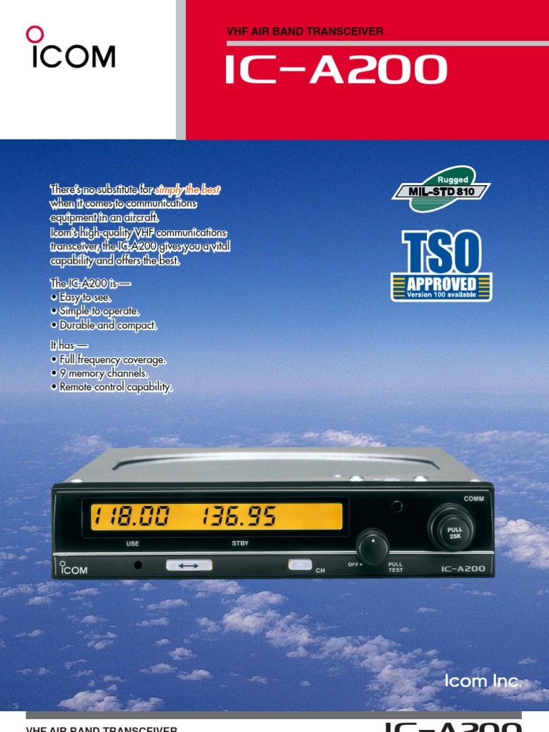 IC A200 Brochure | PDF | Wireless | Broadcast Engineering