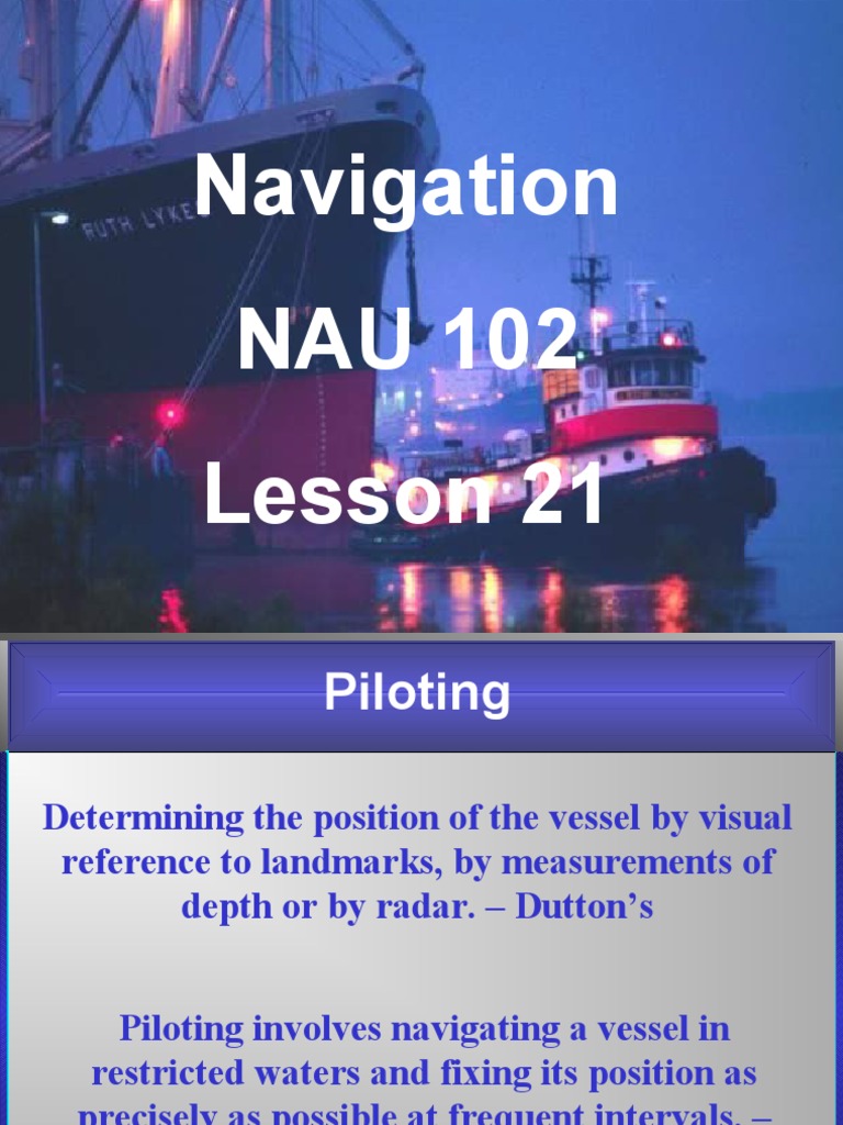 Piloting Techniques Explained | PDF | Navigation | Radar