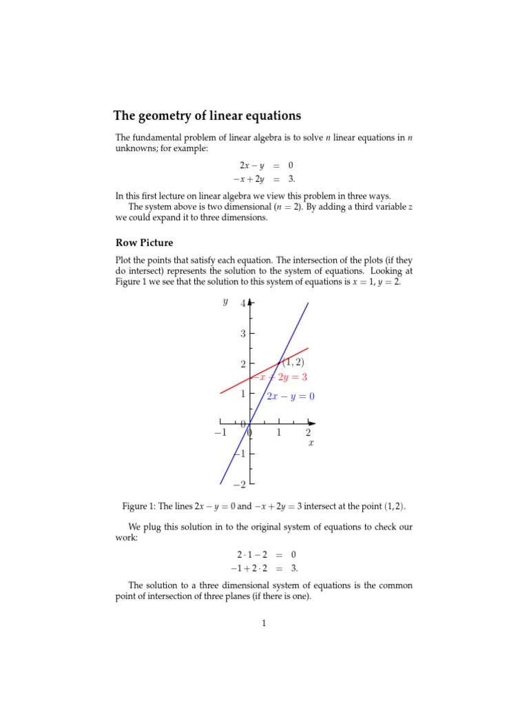 Unit I Ax B and The Four Subspaces PDF | PDF | Linear Subspace | Matrix (Mathematics)