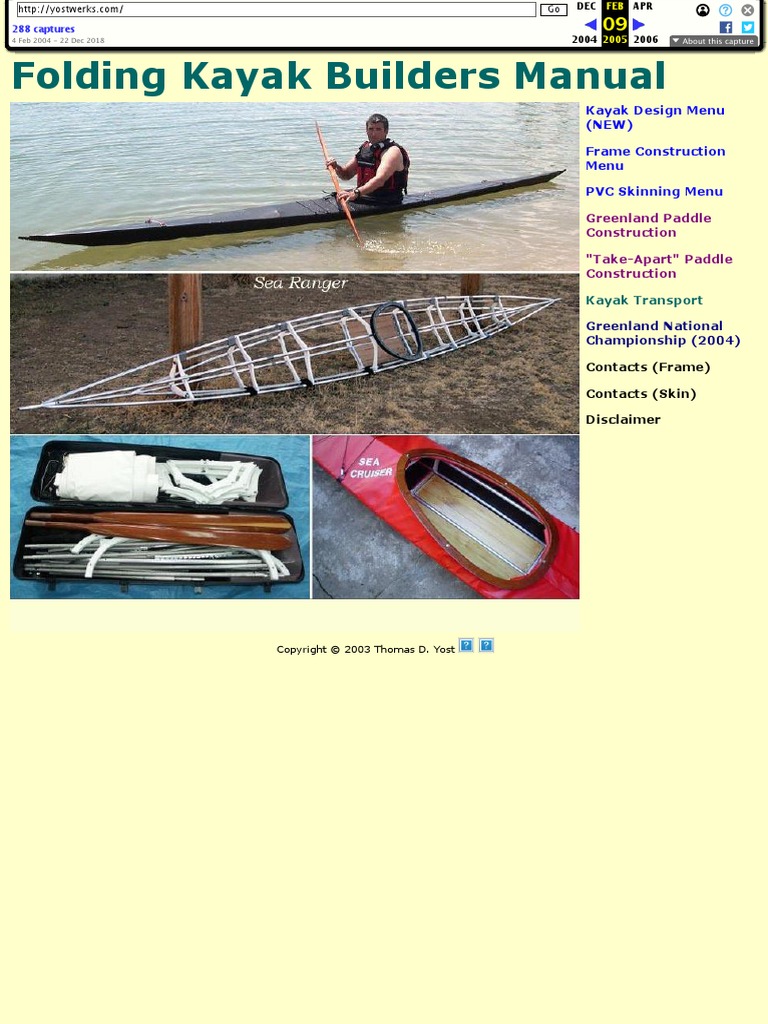 Folding Kayak Builders Manual | PDF