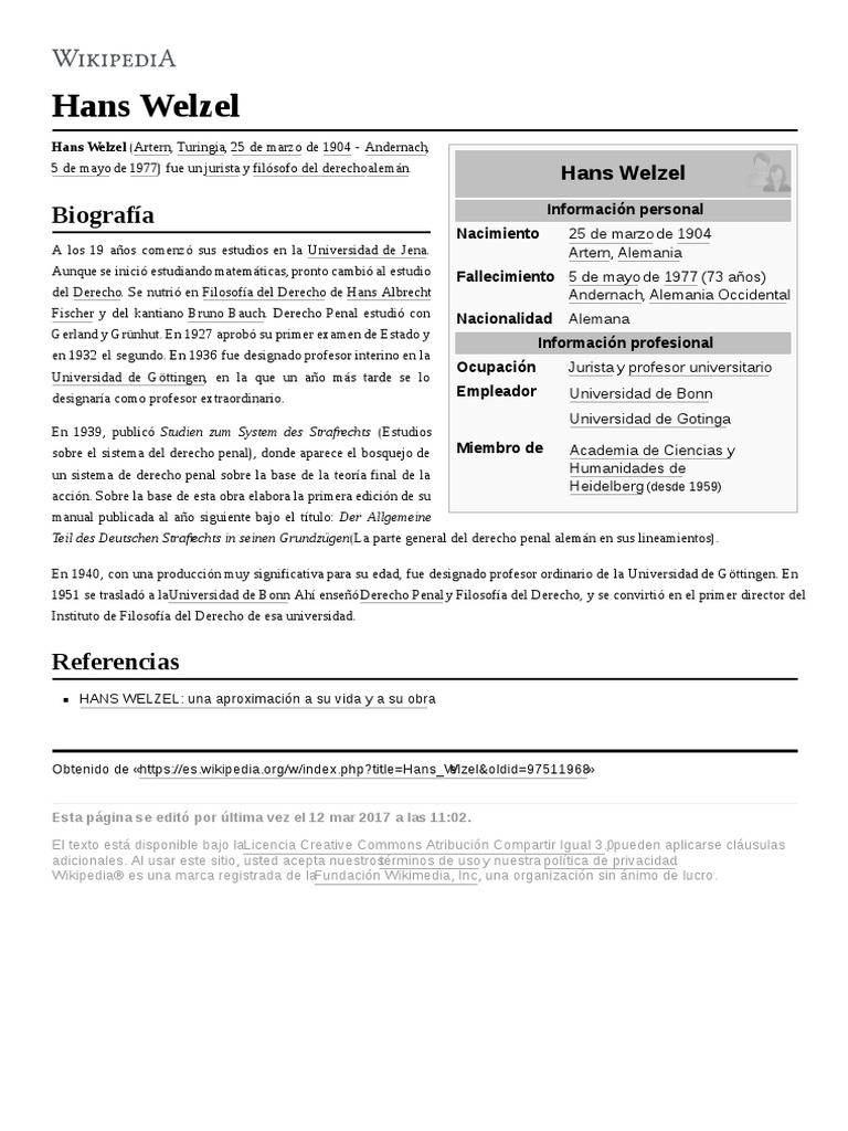 Hans Welzel | Alemania | Wikipedia