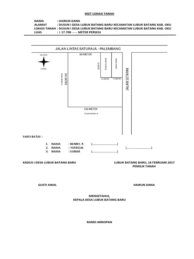 Sket Lokasi Tanah | PDF