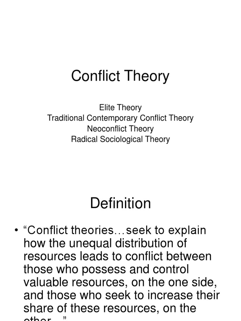 Conflict Theory | PDF | Social Alienation | Sociology