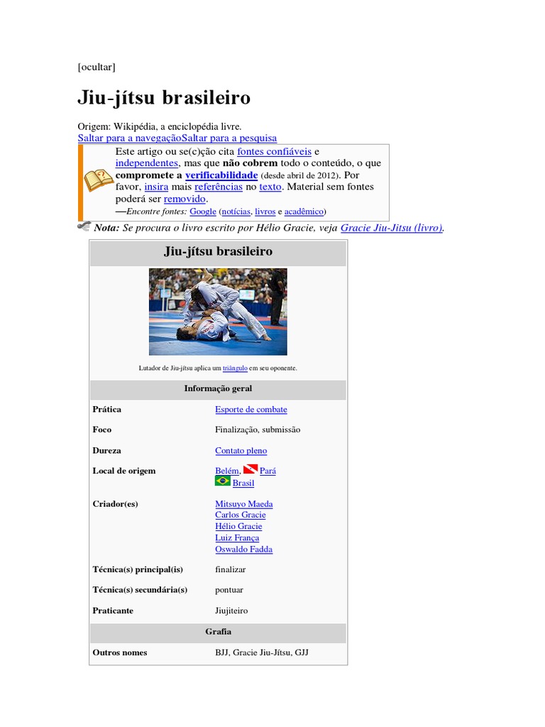 Jiu Jitsu Brasileiro | PDF | Jiu-jitsu brasileiro | Esportes