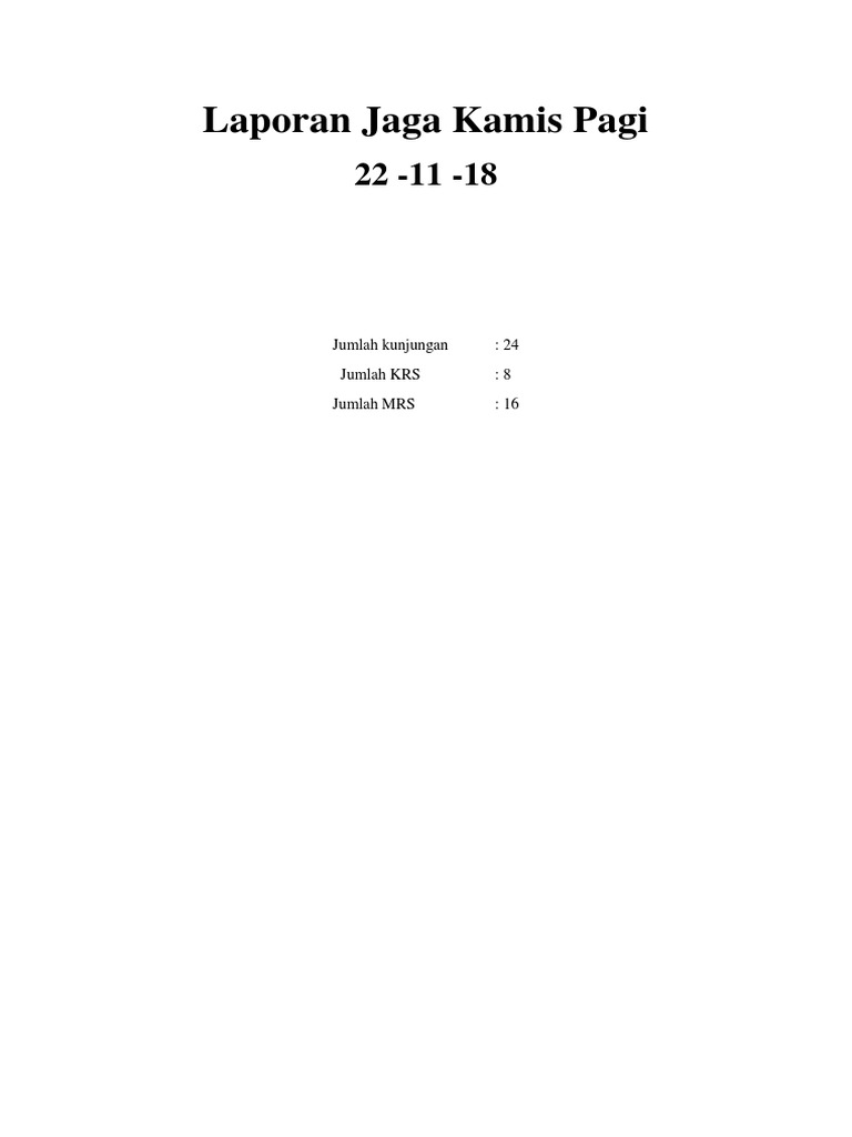 Contoh Morning Report | PDF