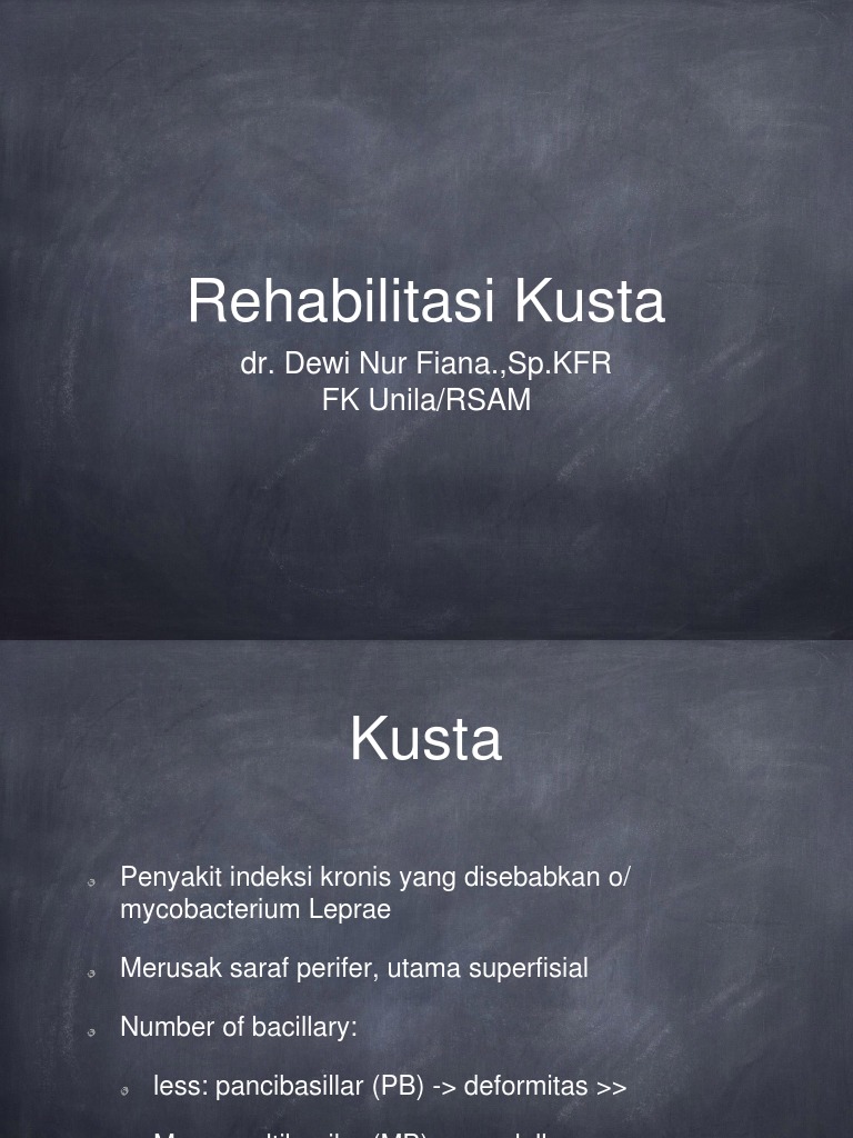 Dr Dewi K2 Ikfr Rehab Kusta Pdf Hand Primate Anatomy