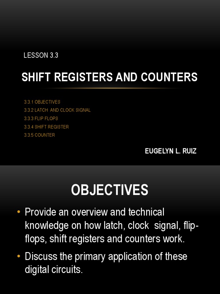Shift Registers and Counters | PDF | Electrical Circuits | Electronic Design
