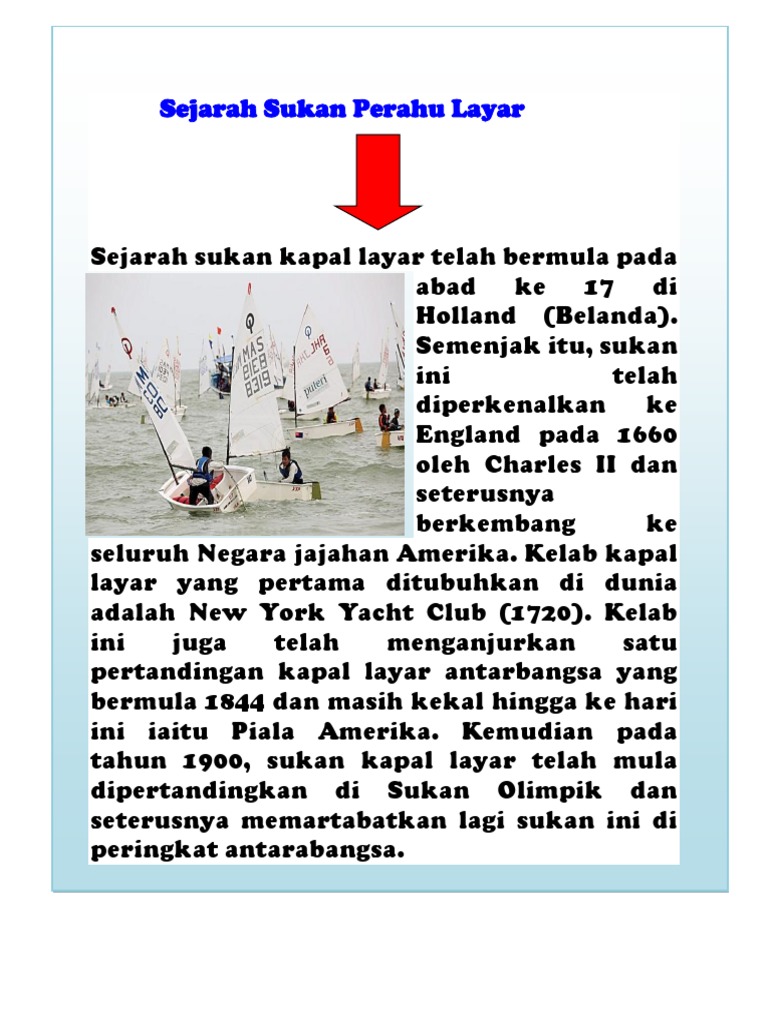 Sejarah Sukan Perahu Layar | PDF