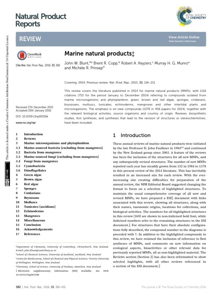 Marine Natural Product | PDF