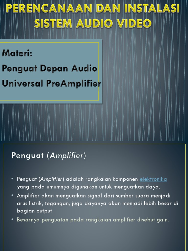 Perencanaan Dan Instalasi Sistem Audio Video | PDF