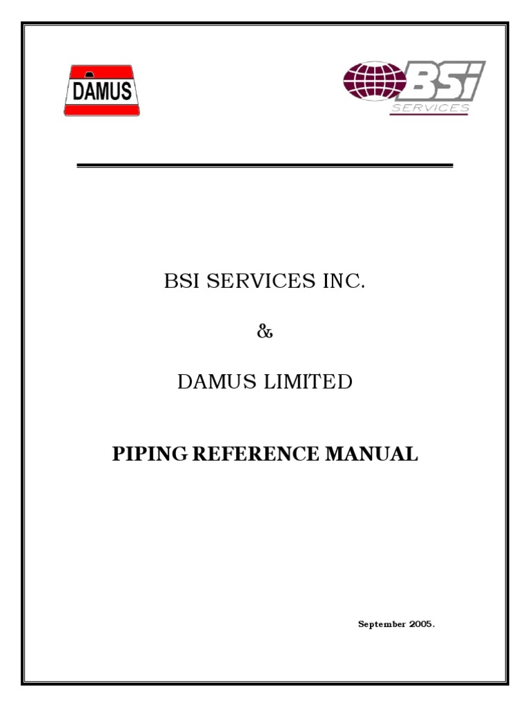 Piping Reference Manual 2005-09 PDF | PDF | Pipe (Fluid Conveyance ...