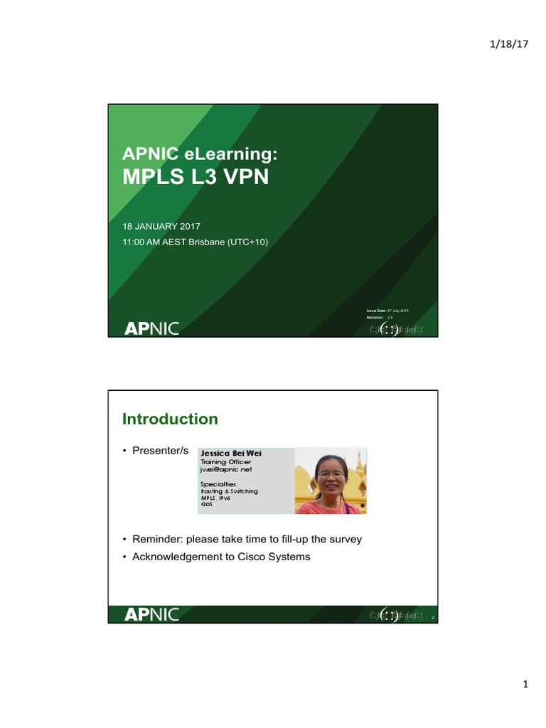Mpls l3vpn Handouts | PDF | Multiprotocol Label Switching | Networking