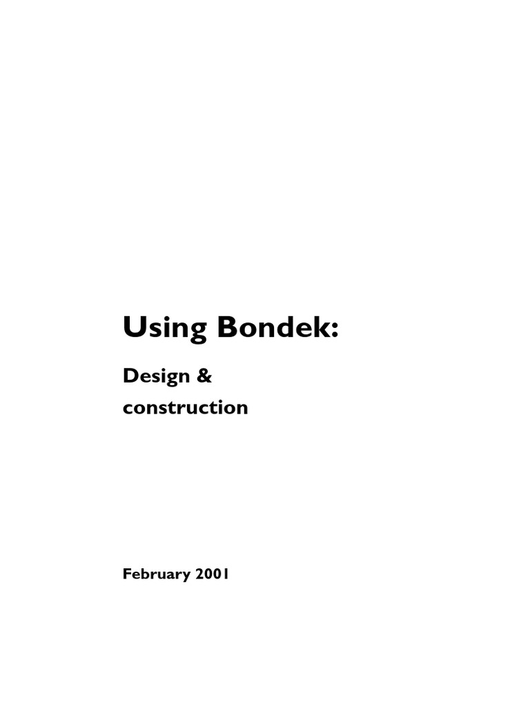 Using Bondek:: Design & Construction | PDF | Concrete | Bending