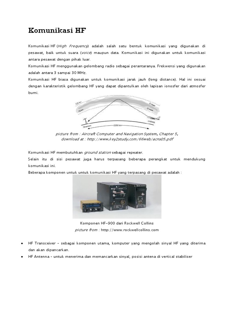 Komunikasi HF & VHF | PDF