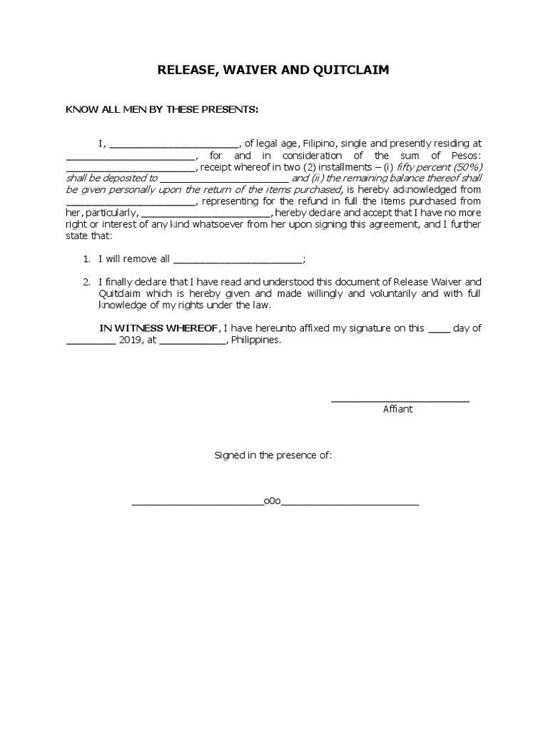 QuitClaim Sample | PDF