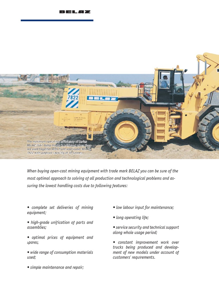 Achieve maximum efficiency with BELAZ dump trucks and loaders | PDF ...