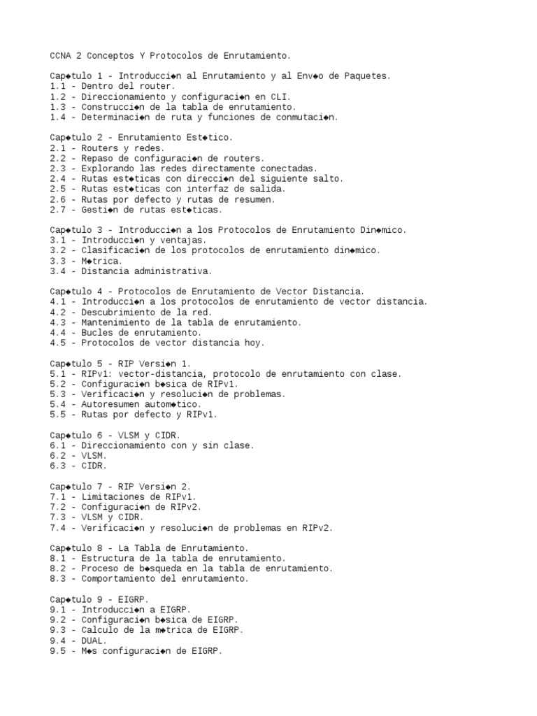 CCNA 2 Conceptos Y Protocolos de Enrutamiento. | PDF | Tecnología