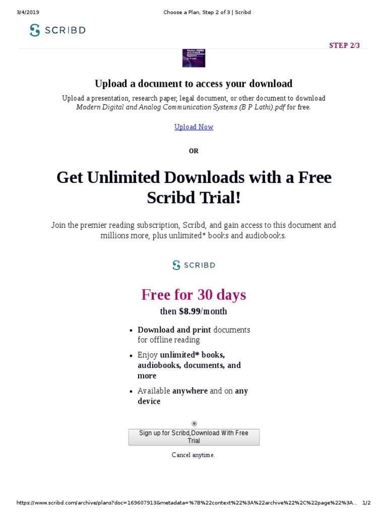 Get Unlimited Downloads With A Free Scribd Trial! | PDF