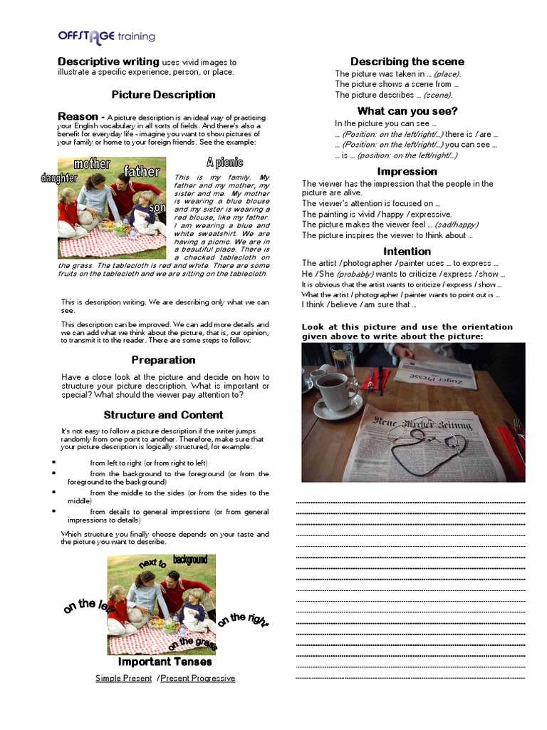 Mastering Picture Descriptions | PDF