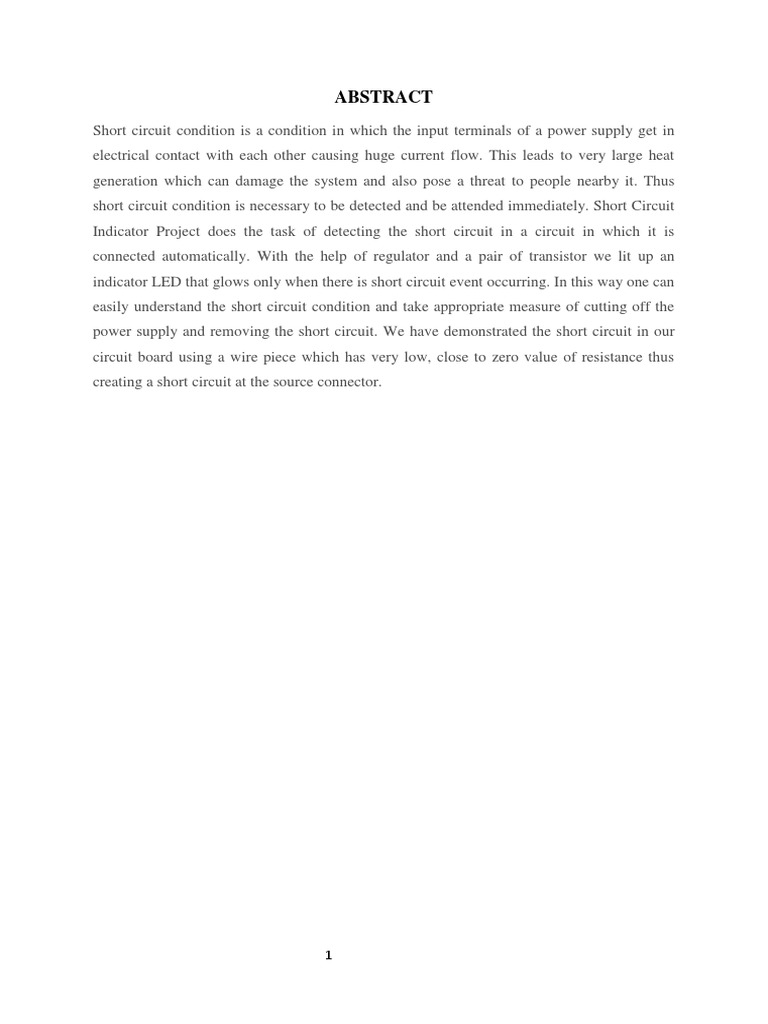 Short Circuit Indicator | PDF | Rectifier | Electronic Filter