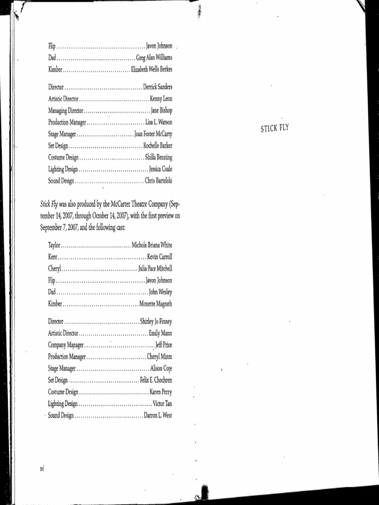 Stick Fly PDF | PDF