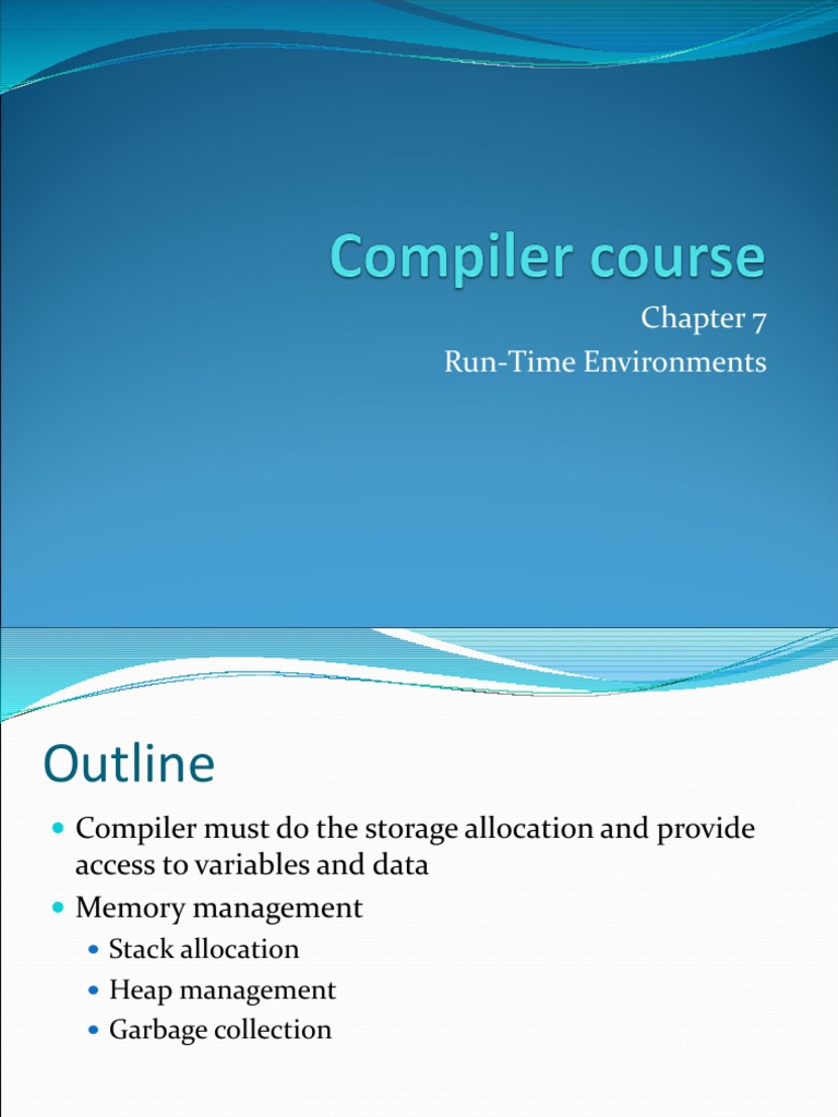 Chapter 7 - RUN - TIME ENVIRONMENT | PDF | Subroutine | Computer Engineering