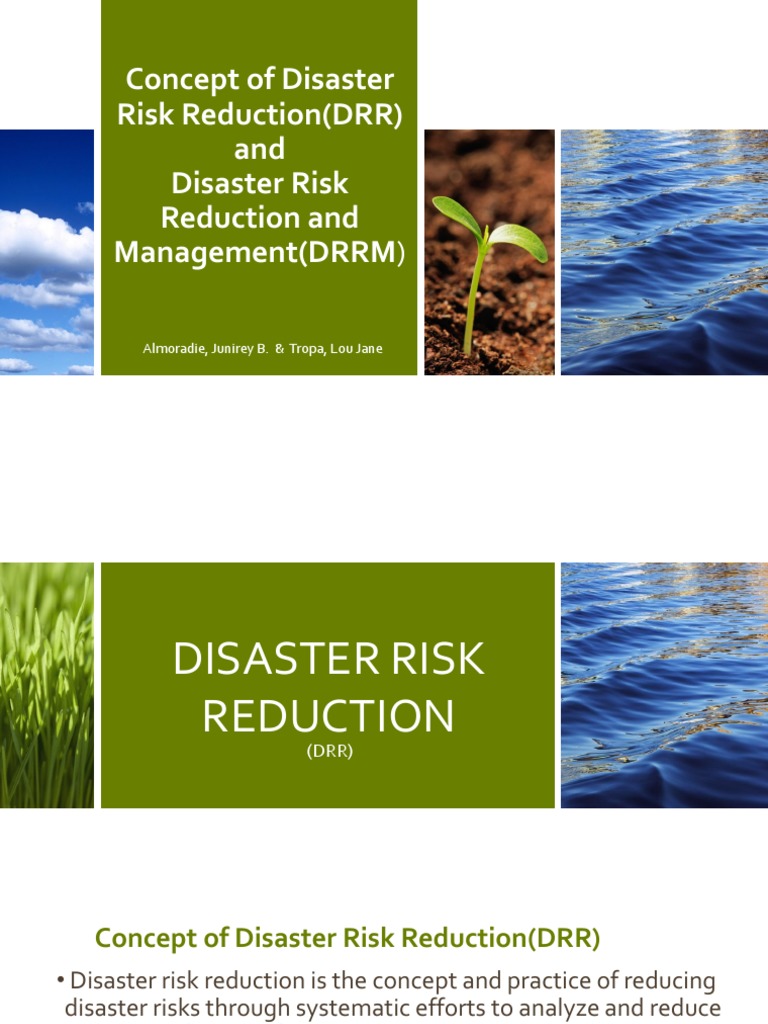 Concept of Disaster Risk ReductionDRR and | PDF | Disaster Risk ...
