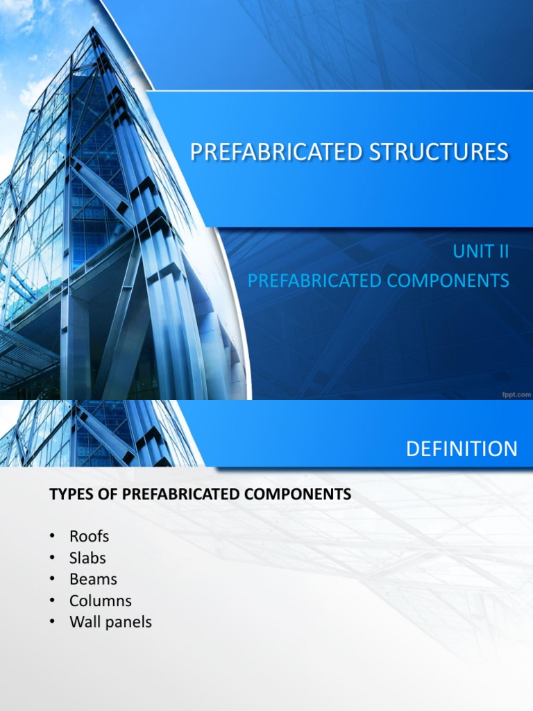 Prefabricated Structures: Unit Ii Prefabricated Components | PDF | Wall ...