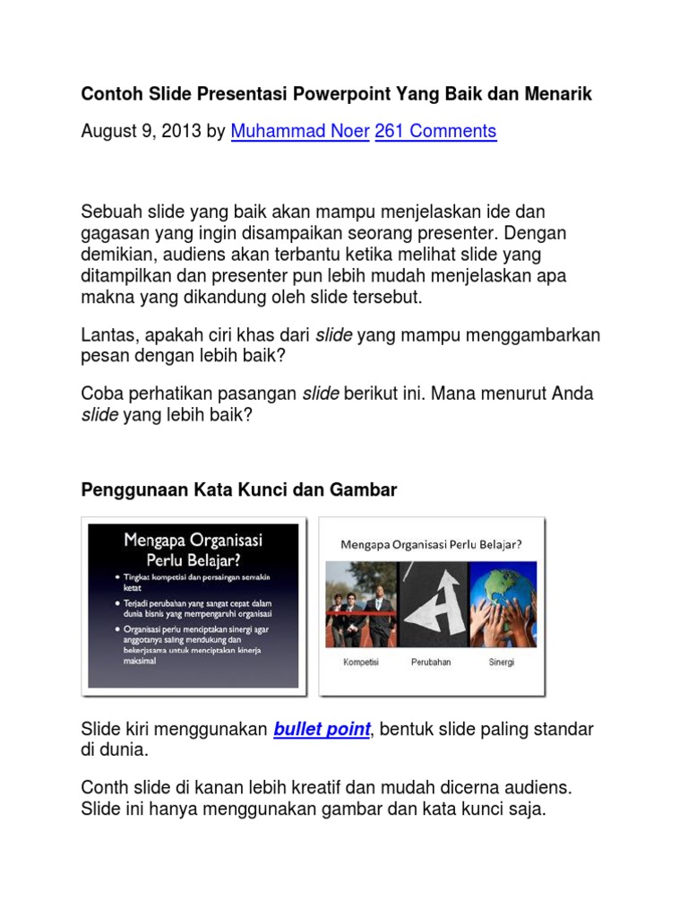 Contoh Slide PowerPoint Menarik | PDF